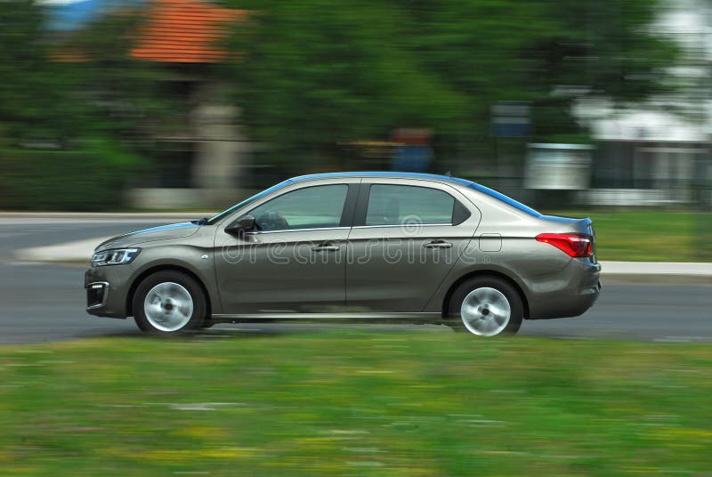 Moving car stock image. Image of asphalt, street, roadway - 131643577