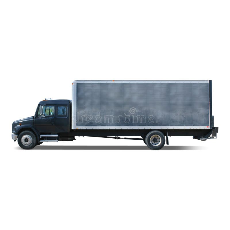 Moving and Cargo Transport Truck Stock Photo - Image of liftgate ...