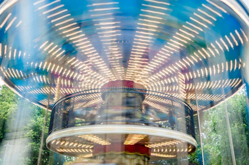 Moving Carousel, Colorful Background Stock Photo - Image of travel ...