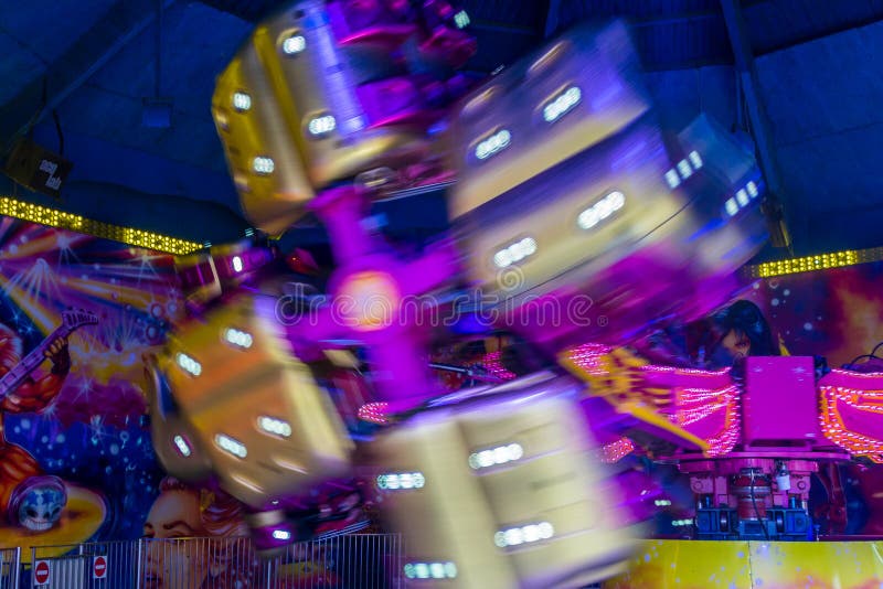 Moving Carousel on Fair stock photo. Image of background - 44217224