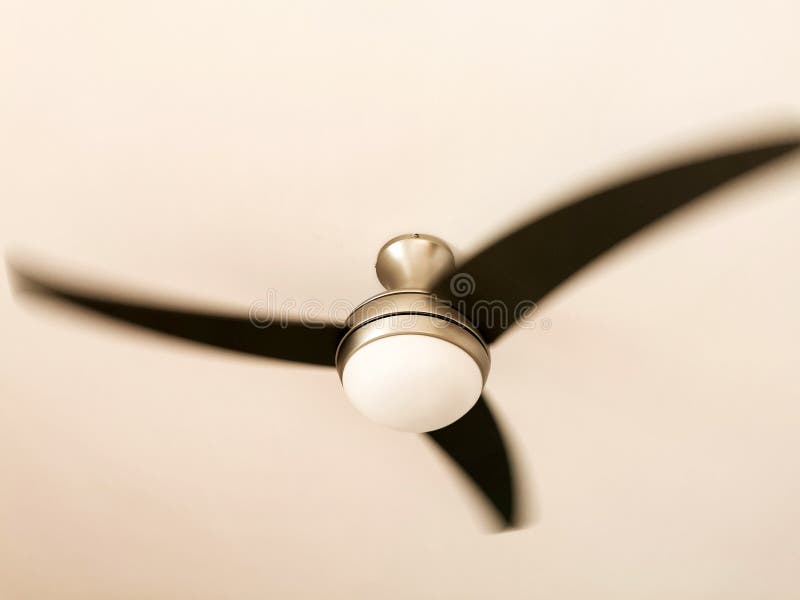 Moving Ceiling Fan on Clear Wall Stock Photo - Image of design, bedroom ...