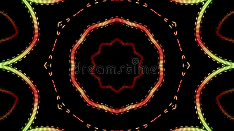 Moving and Changing Abstract Multi-colored Patterns on Black Stock ...