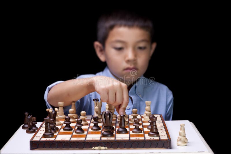 Moving a chess piece. stock image. Image of leisure, strategic - 33229211