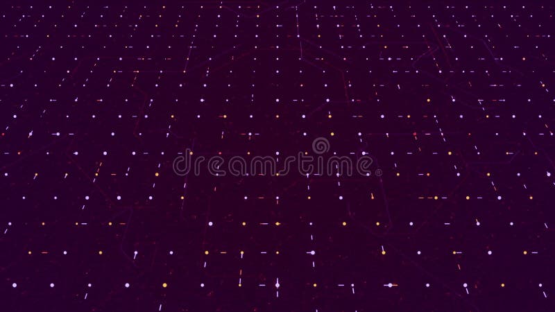 Moving Chip in Computer Board. Animation. Virtual Circuit with Moving ...