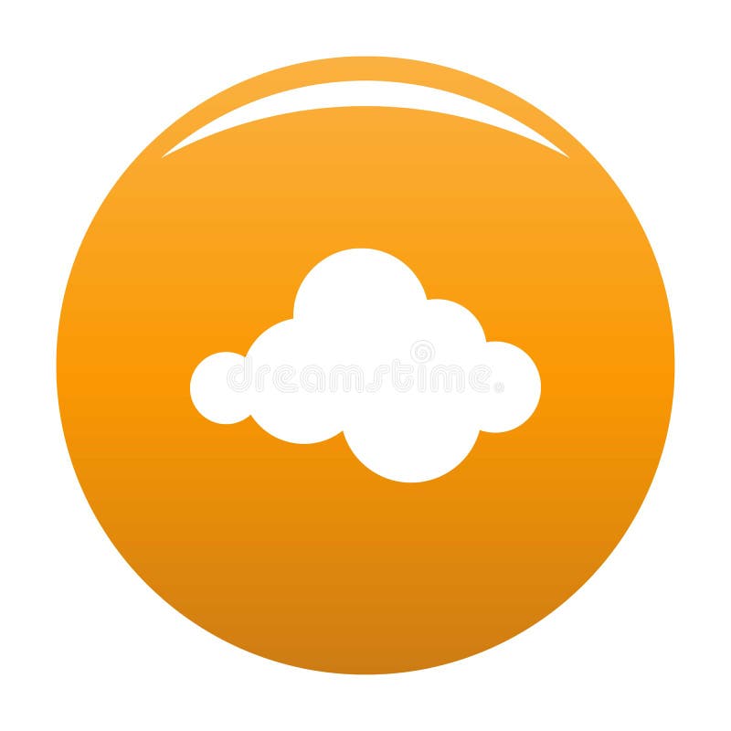 Moving cloud icon orange stock illustration. Illustration of fluffy ...