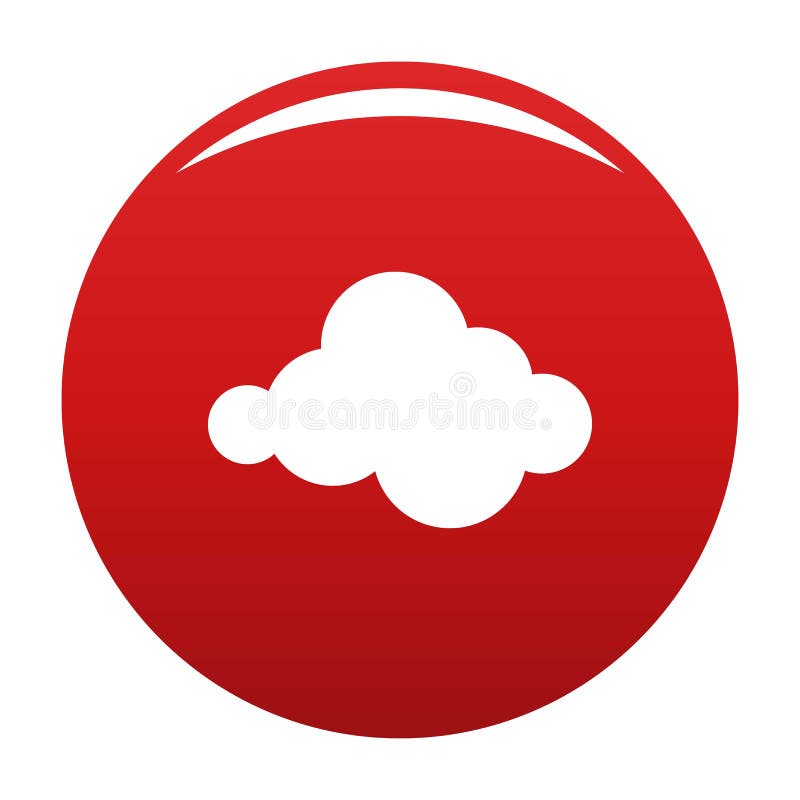 Moving Cloud Icon Vector Red Stock Vector - Illustration of summer ...