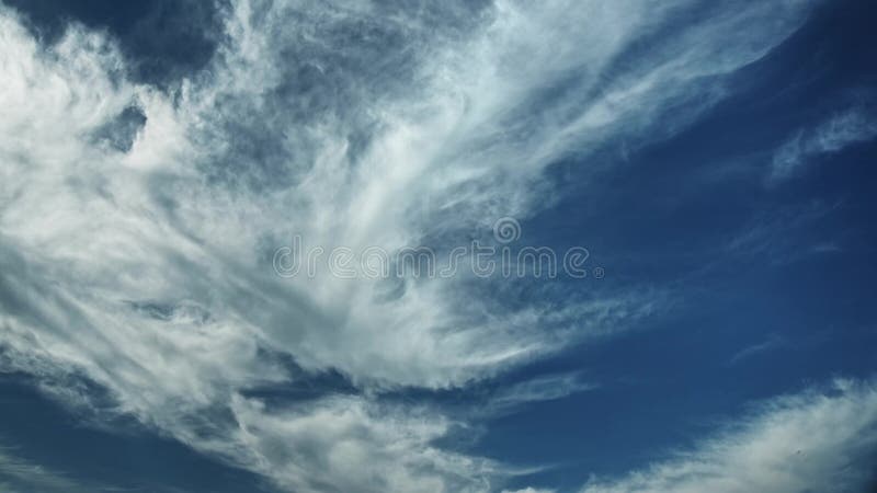 Moving Clouds and Blue Sky Time Lapse. Stock Image - Image of cloud ...
