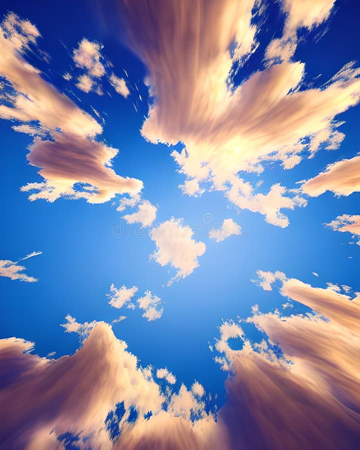 Moving Clouds and Skies Background Stock Illustration - Illustration of ...