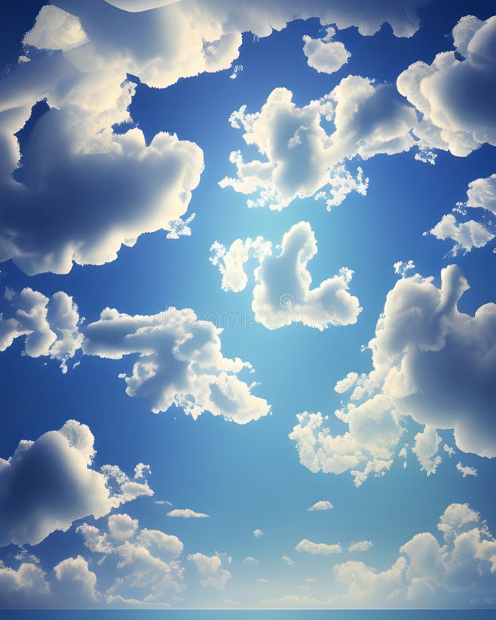 Moving Clouds and Skies Background Stock Illustration - Illustration of ...