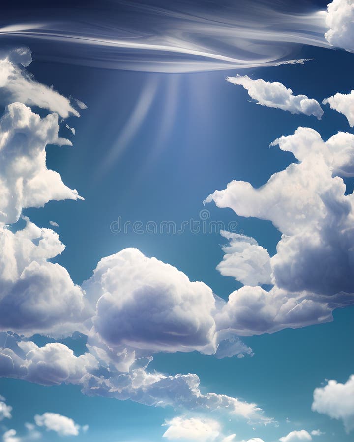 Moving Clouds and Skies Background Stock Illustration - Illustration of ...