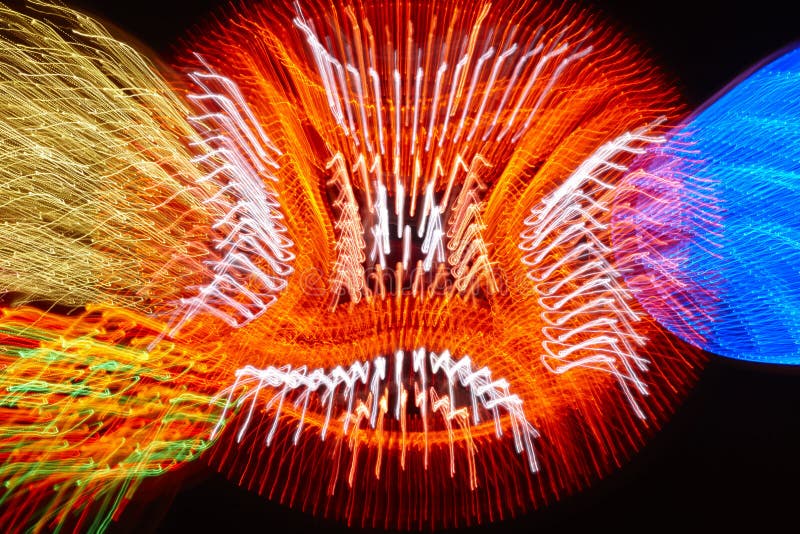 Moving Colored Lights Background. Abstract Backdrop. Horizontal Stock ...