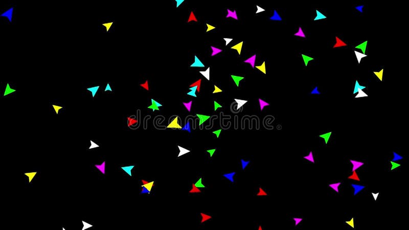 Moving Colorful Microbes Motion Graphics with Plain Black Background ...