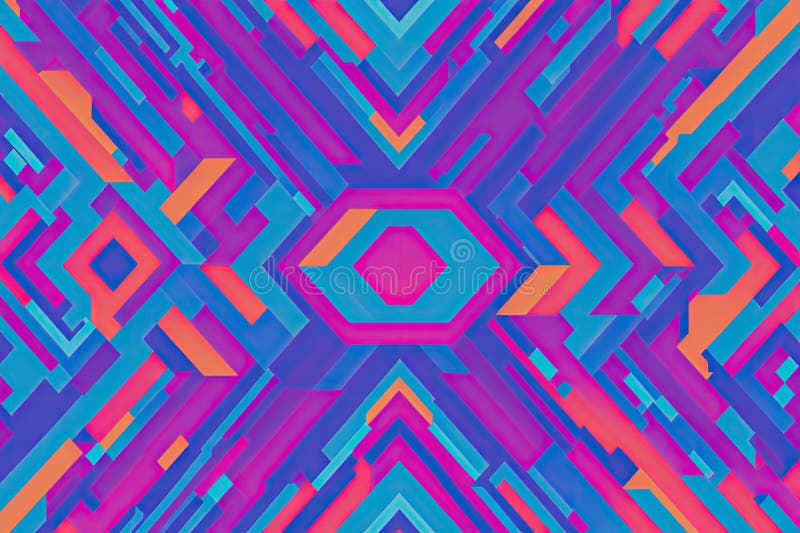 Moving Colorful Lines and Shapes on Abstract Background, Generative Ai ...