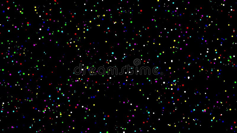 Moving Colorful Particles with Plain Black Background Stock Footage ...