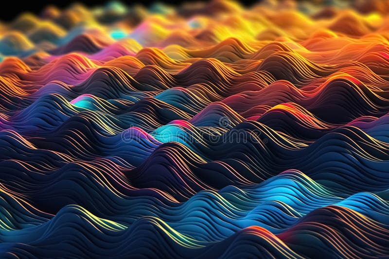 Moving Colorful Waves of Abstract Background Stock Illustration ...