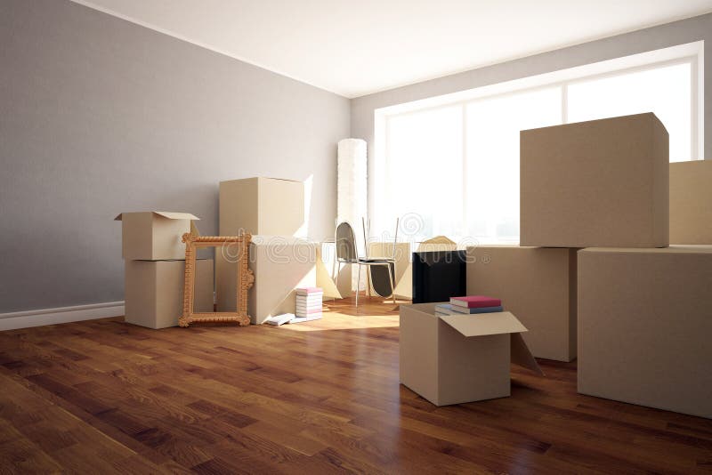 Moving in concept stock illustration. Illustration of home - 78263235