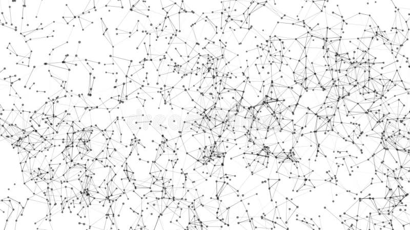 Moving Connecting Particles Complex Structure Abstract Animated Background Stock Video Video