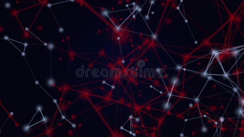 Red and Light Blue Connected Particles in Motion Stock Footage - Video ...