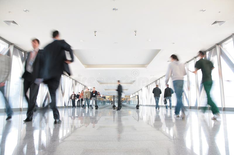 Moving crowd. stock image. Image of indoors, hour, crowded - 4862249