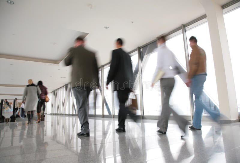Moving crowd. stock photo. Image of city, human, indoors - 4862478