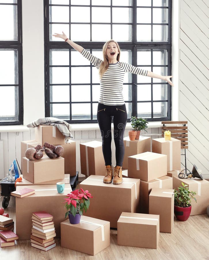 Moving stock photo. Image of move, goods, daytime, caucasian - 69389112