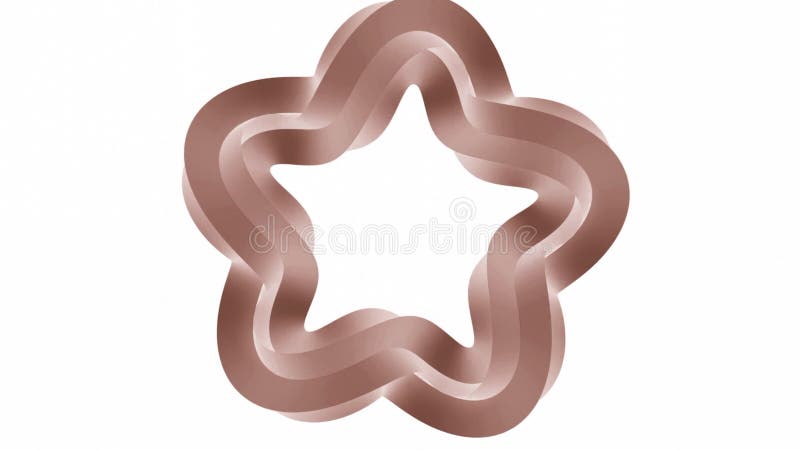 Moving 3d Star Shape with Angles. Design. Ever-turning Figure of Star ...