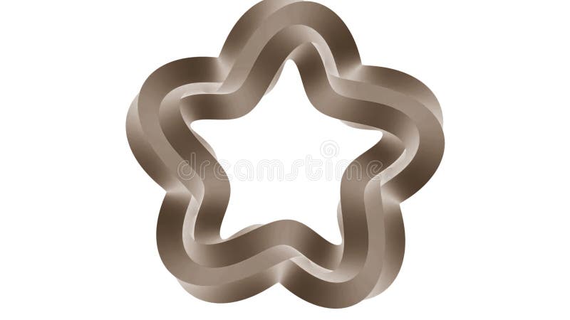 Moving 3d Star Shape with Angles. Design. Ever-turning Figure of Star ...