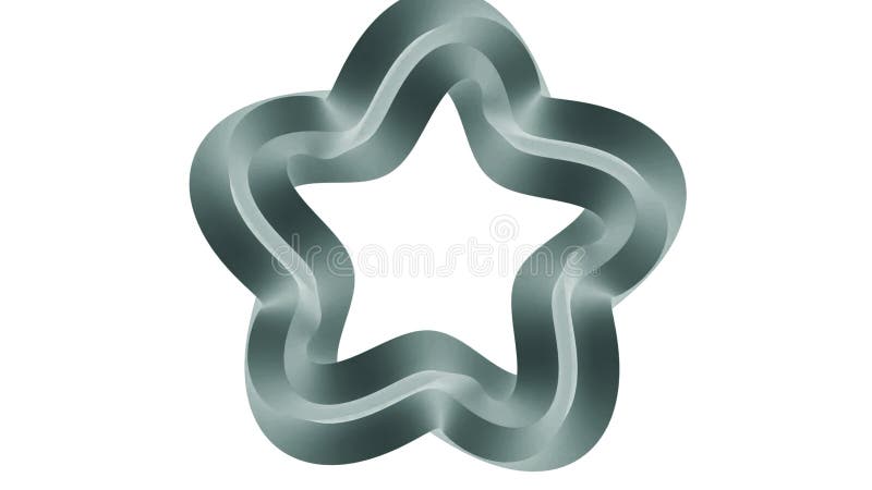 Moving 3d Star Shape with Angles. Design. Ever-turning Figure of Star ...