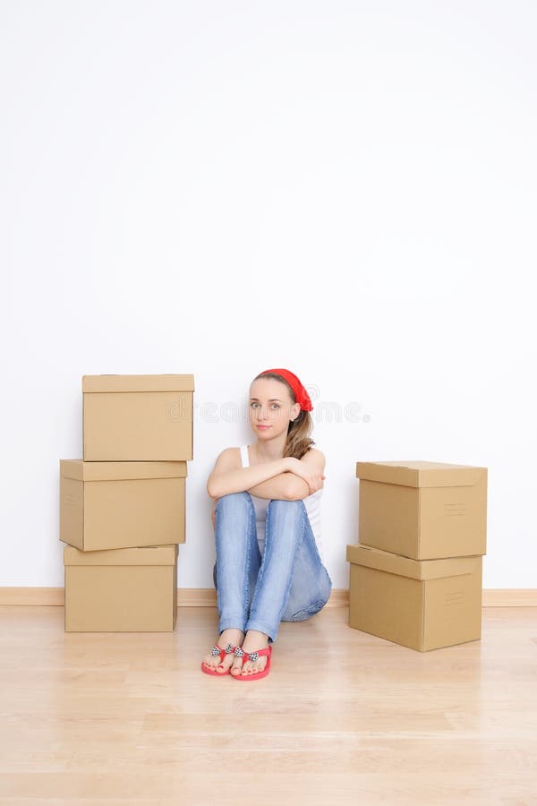 Moving day stock image. Image of house, family, boxes - 14358243