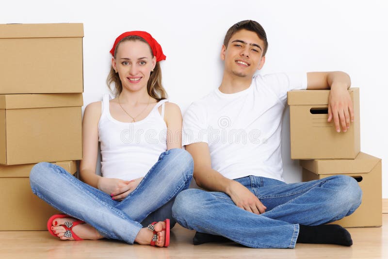 Moving day stock image. Image of couple, moving, person - 14358319