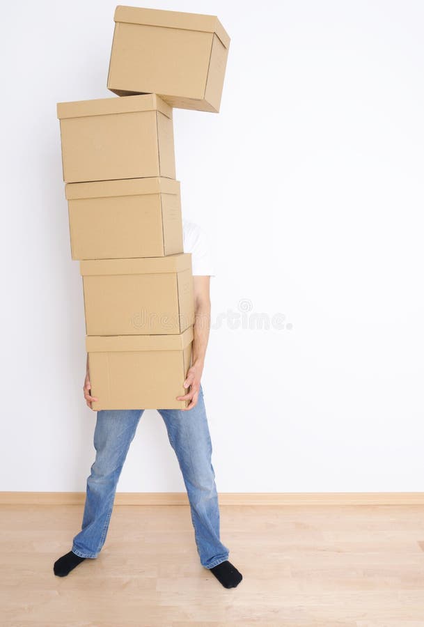 Moving day stock image. Image of boxes, floor, carrying - 14896451