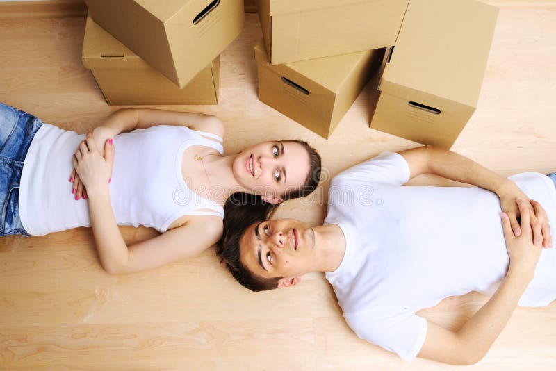 Moving day stock image. Image of boxes, floor, carrying - 14896451