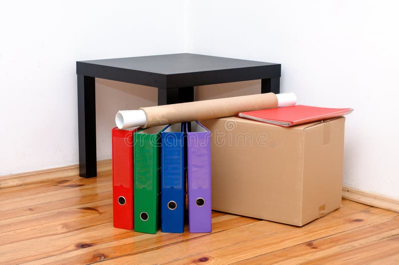 Moving Day - Cardboard Boxes in Room Stock Photo - Image of estate ...