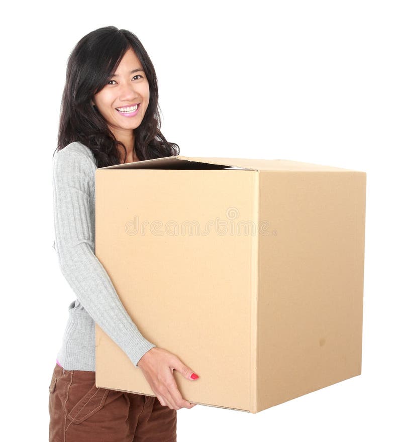 Package Inside Cardboard Box Ready Shipping Delivery Service Stock ...