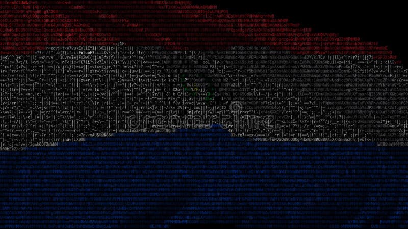 Moving Digital Flag of Paraguay on the Display. 3d Rendering Stock ...