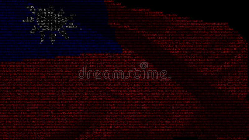 Moving Digital Flag of Taiwan on the Display. Looping Animation Stock ...