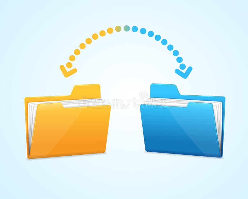 Moving files. stock illustration. Illustration of documents - 19571702