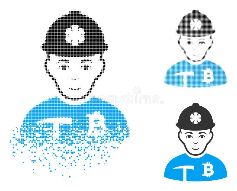 Moving Dot Halftone Bitcoin Miner Icon with Face Stock Vector ... Moving Dot Halftone Bitcoin Miner Icon with Face Stock Vector ...