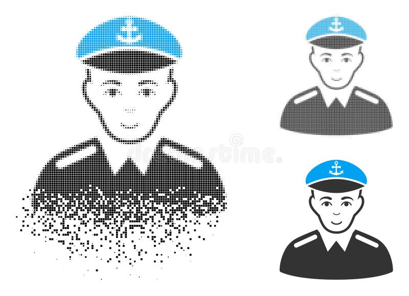 Moving Dot Halftone Captain Icon with Face Stock Vector - Illustration ... Moving Dot Halftone Captain Icon with Face Stock Vector - Illustration ...