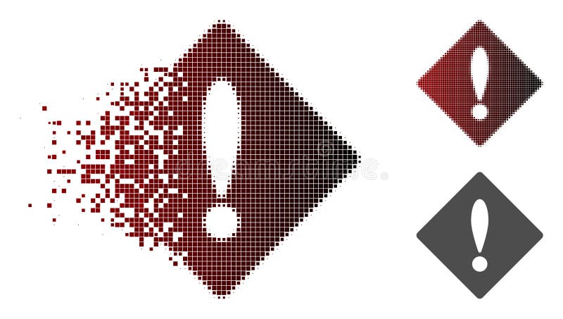 Moving Dotted Halftone Error Icon Stock Vector - Illustration of ...