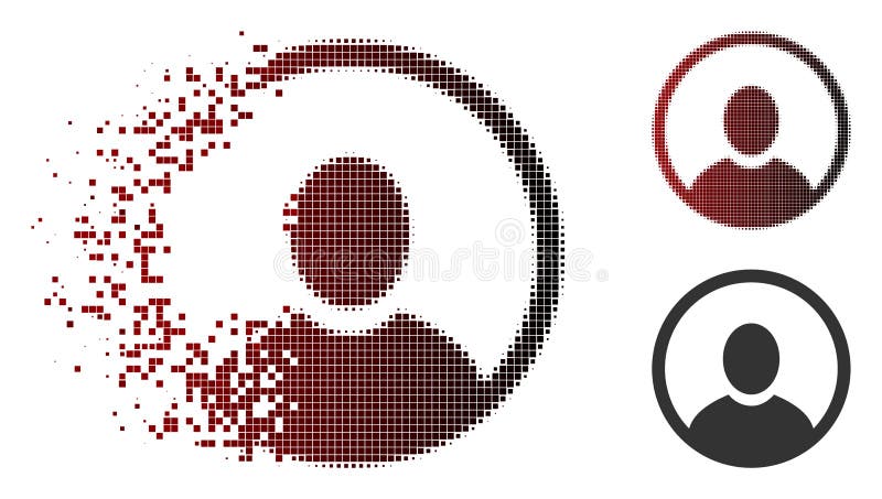 Moving Dotted Halftone Rounded User Portrait Icon Stock Vector ... Moving Dotted Halftone Rounded User Portrait Icon Stock Vector ...