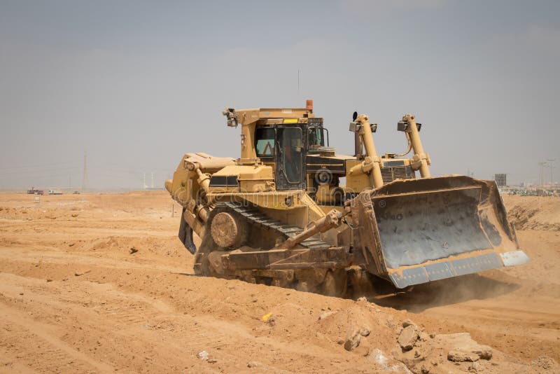 Moving Earthwork in a Construction Site Stock Image - Image of shot ...