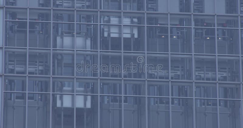 Moving Elevator Inside the Building at the Business Town Tracking Shot ...