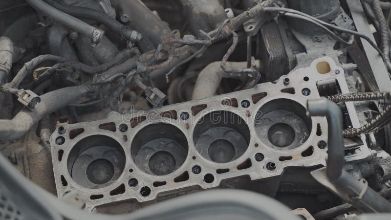 Engine Pistons Valves Moving Stock Footage - Video of diesel, motor ...