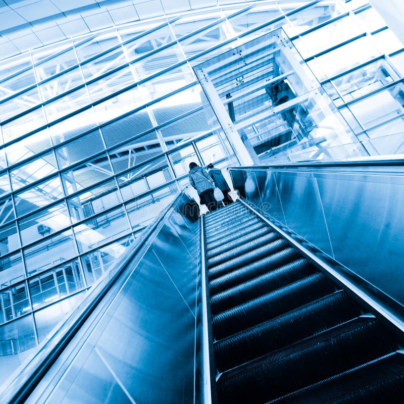 Moving escalator stock photo. Image of blur, futuristic - 31909568