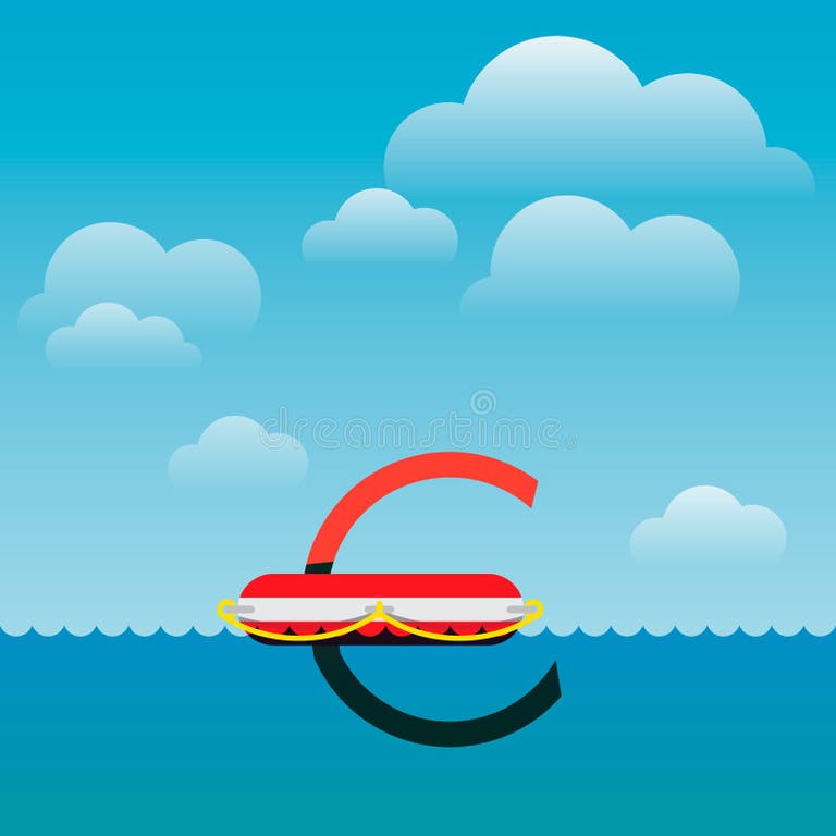 Moving Evro Growth of the European Currency Stock Vector - Illustration ...