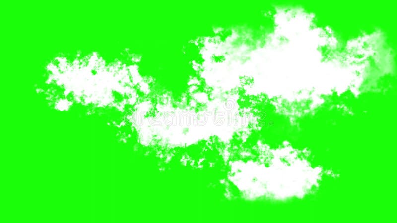 Moving Fast Animation Clouds on Green Screen Stock Video - Video of ...