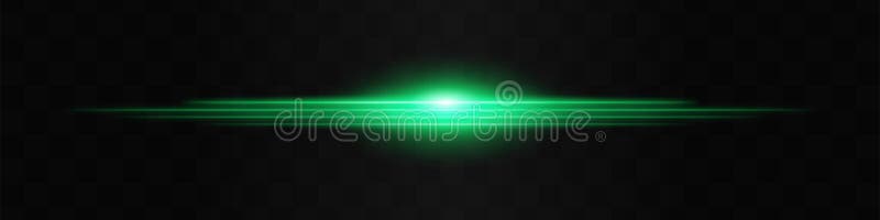 Moving Fast Horizontal Glowing Green Light Beam on a Black Background ...