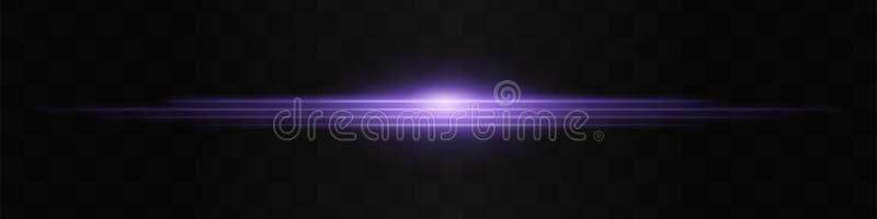 Moving Fast Horizontal Glowing Purple Light Beam on a Black Background ...