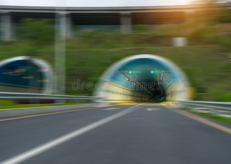 Moving fast in tunnel stock image. Image of city, round - 74893439